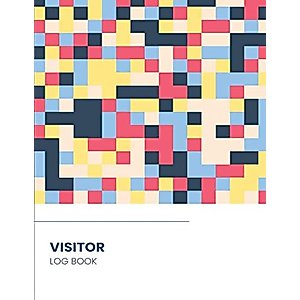 Visitor Log Book: Modern Design Contact Tracing Register Book. Sign In/Out for Hotels Business House B&B, School, Reception Desk, Meetings, Security