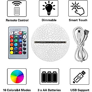 Hoofun Battle Bus Night Light: Lamps with 3D Stereo Vision and Remote Control, Desk Light for Battleroyal Players Modelling, Night Light for Boys Girls Birthday Christmas Festival Gifts