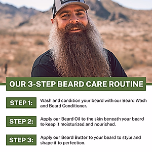 Live Bearded Beard Conditioner for Men - 1880 Scent Facial Hair Conditioner, 8oz - All-Natural Beard Softener with Biotin, Coconut Oil, & Argan Oil - Strengthens & Softens, Made in USA