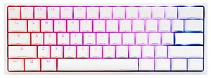 Ducky One 2 Mini Pure White - RGB LED 60% Double Shot PBT Mechanical Keyboard (Kailh Speed Pro Burgundy)