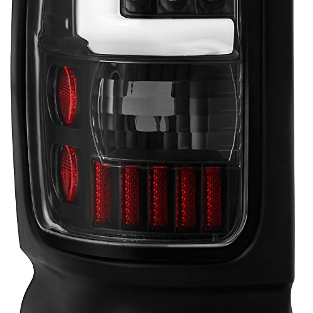 AKKON - For 1994-2001 Dodge Ram 1500 2500 3500 Black LED Tube Tail Lights Lamps (Driver + Passenger) Pair