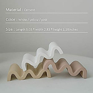 Pearlead Nordic Style Cement Soap Dish Decorative Modern Soap Tray White