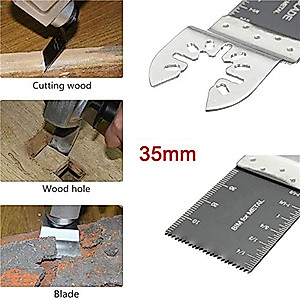 Diagtree 20PCS Bi-Metal Oscillating Multitool Quick Release Oscillating Saw Blades Fits Fein Multimaster, Porter Cable, Black&Decker, Bosch Craftsman, Ridgid, Makita, Milwaukee, Dewalt etc