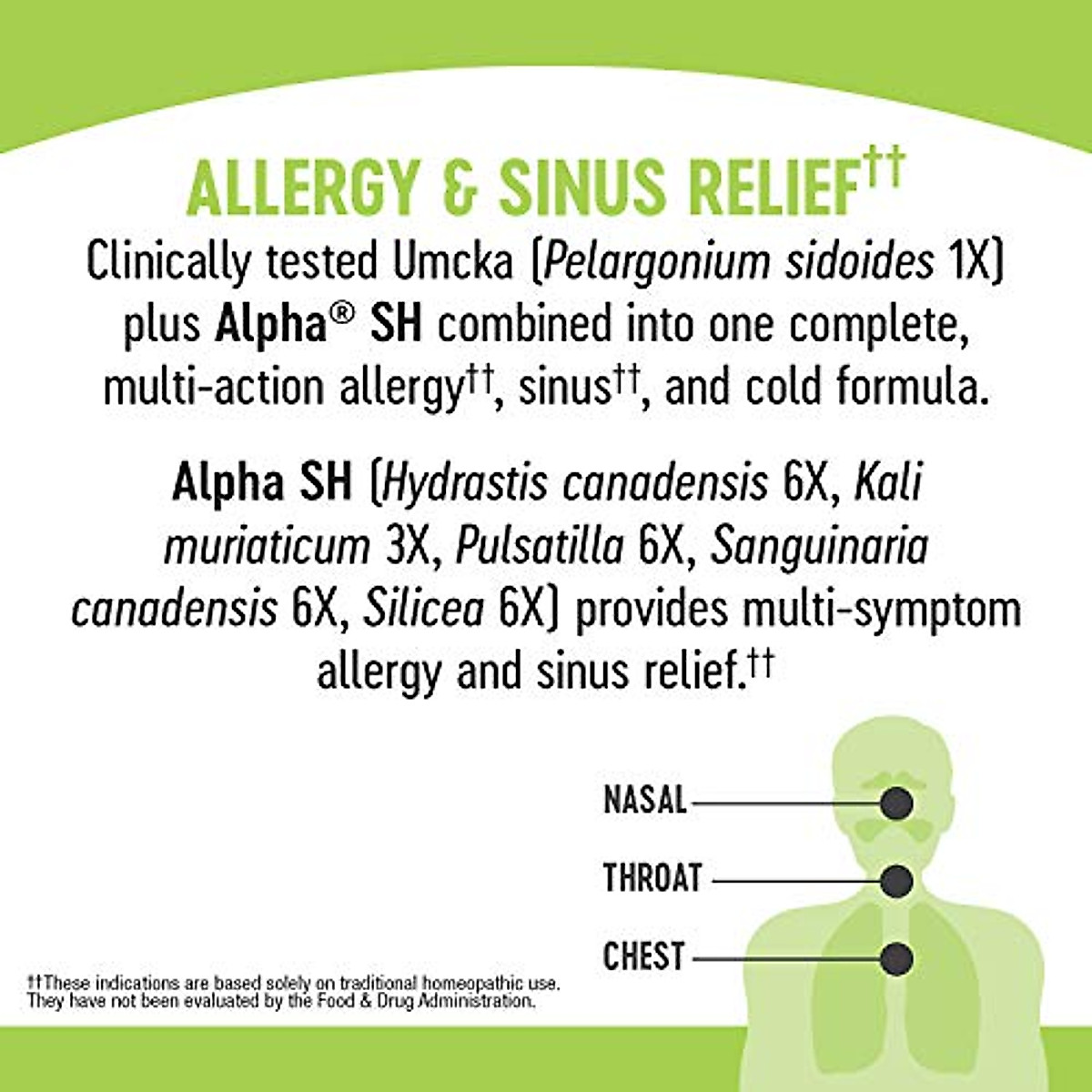 Nature's Way Umcka Allergy and Sinus Homeopathic Chewable Tablets- Cherry Flavor- 20 Count