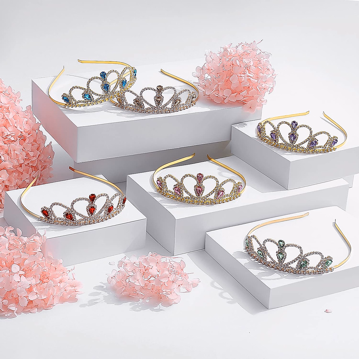 Lovelyshop Green Gems Rhinestone Gold Tiara for Little Kid Big Kid Prom Birthday Prinecess Crown