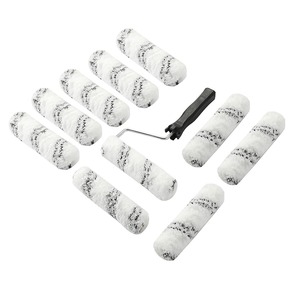 Paint Roller 6 Inch 3/4 in Roller Naps,High-Density Microfiber Mini Roller with Frame,11 Piece Small Paint Roller Tool Kit for Oil and Water Based Paints, House Painting Supplies & DIY Craft Use