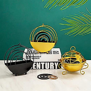 XJXJ Mosquito Coil Holder | Metal Incense Burner | Portable Insect Repellent | Home Garden Fragrance Aromatherapy | Includes Lid and Handle