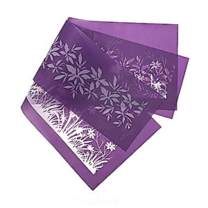 AK ART KITCHENWARE Grass Cake Mesh Stencils Royal icing Lace Mat Fondant Molds Cake Decorating Tools Cake Stencils Pastry Tools Bakeware Art Decor Stencils Food Decorating Stencils MST-26