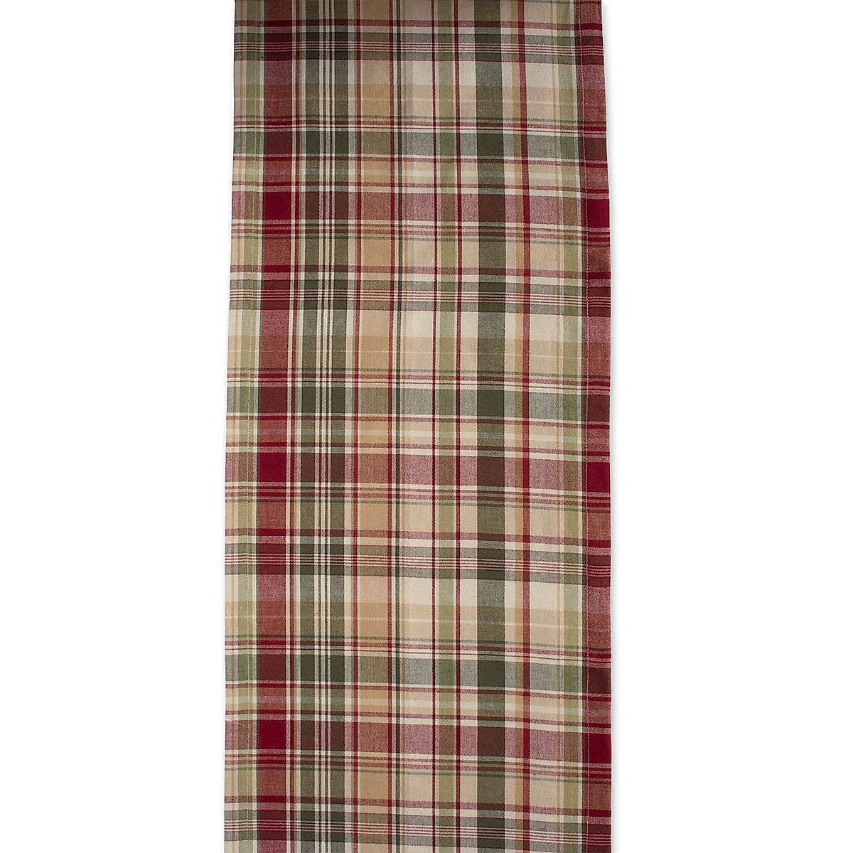 DII Give Thanks Plaid Fall Table Decor, Autumn & Thanksgiving Tabletop Linens, 14x72 Table Runner