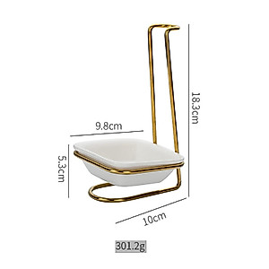 IEUDNS Upright Ladle Holder, standing spoons Rest, Kitchen Gadget Portable Spoon Rest Holder, Soup Ladles Holders for Food, Restaurant Counter, single square