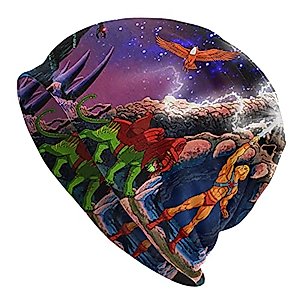Pobecan He-Man and The Masters Anime of The Universe Anime Knit Hat Beanie Cap Fashion Knitted Hat for for Men Women Teenager Black