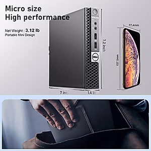 Dell Mini PC Windows 10 Pro, OptiPlex 7040 Mini Computers,i7 6700T Desktop,32GB Ram 1TB M.2 NVMe M.2 SSD Micro PC,AX210 Built-in WiFi 6E,HDMI Dual 4K Monitor Support, HTPC Touch Keyboard (Renewed)