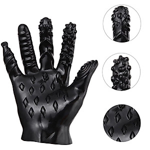 Black Sex Gloves Sex Finger Flirting Massage Gloves for Men and Women Dildo Finger Sex Toys G Spot Massager Masturbation