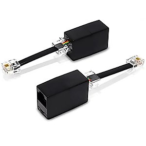 RetailAndBulk (2 Pack) Phone Jack to Ethernet Adapter RJ45 Female to RJ11 Male for Landline Telephone Service