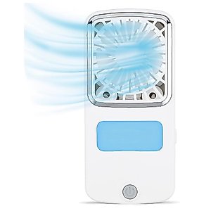 KME DailyTrade Air Pocket Chill Handheld Mini Fan: Rechargeable Personal Air Cooler with Hydro-Chill Technology, 3 Speeds, Built-in Kickstand - Cordless for Travel, Indoor, or Outdoor Use. By K.M.E
