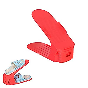 Shoe Slots Organizer | Adjustable Double Layer Storage Shoe Organizer Holder,Shoe Rack Holder 3-Level for Closet Organization Moluo