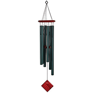 Woodstock Wind Chimes for Outside, Garden, Patio, Porch and Outdoor Decor (37") Encore Chimes of Earth Evergreen Wind Chimes Gifts (DCE37)