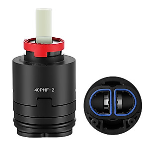 Vayolli 40PHF-2 40mm Pressure Balance Cartridge, Shower Cartridge Replacement, Faucet Cartridge Replacement for Tub/Shower Faucet Valve (with Distributor) Height 3.1 in (79 mm) Width 1.57 in (40 mm)