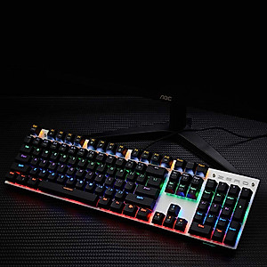 Teamwolf RGB Backlight Mechanical Gaming Keyboards (104keys, Balck)