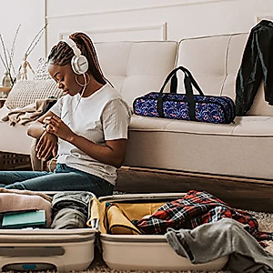 Beautyflier Travel Case for REVLON One-Step Volumizer, Storage Carrying Travel Bag for One Step Root Booster Brush Dryer, One Step Volumizer Storage Case for Hair Dryer and Hot Air Brush(Blue Flowers)