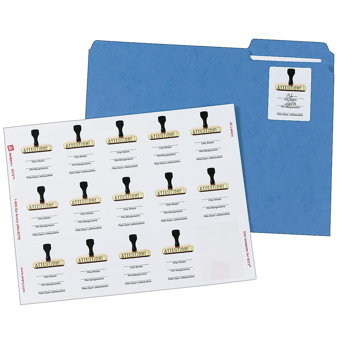 Avery ID Labels, Sure Feed Technology, Permanent Adhesive, 2" x 2-5/8", 225 Labels (6572)