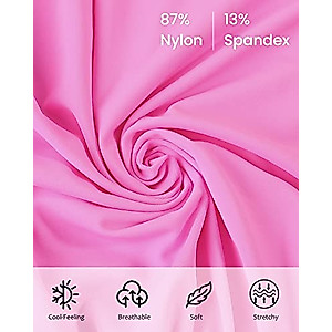HASMES Girls Flowy Shorts with Spandex Liner Butterfly Athletic Shorts for Kids/Toddler 11-12Y (Hot Pink)