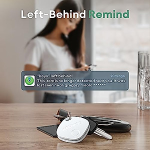 ATUVOS Luggage Tracker, Key Finder, Smart Bluetooth Tracker Pairs with Apple Find My (iOS Only), Item Locator for Bags, Wallets, Keys, Waterproof IP67, Anti-Lost 2 Pack