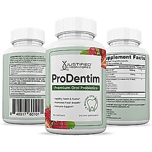 Prodentim 1.5 Billion CFU Oral Probiotic Supports Strong Healthy Gums Teeth Bad Breath 60 Capsules