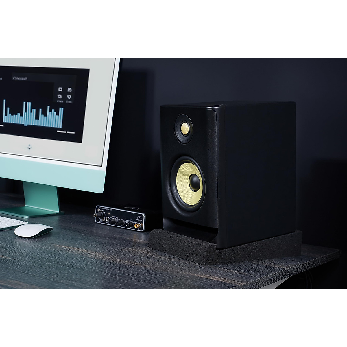Sound Addicted - Studio Monitor Isolation Pads for 5 Inch Monitors, Pair of Two High Density Acoustic Foam which Fits most Speaker Stands | SMPad 5