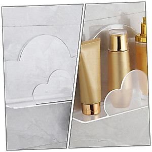 MUCKLILY 2pcs Cloud Shelf Wall Shelving Storage Racks Wall Shelves Home Decor Multi-Functional Storage -Mounted Storage Rack Bathroom Storage Rack Acrylic Partition The Clouds