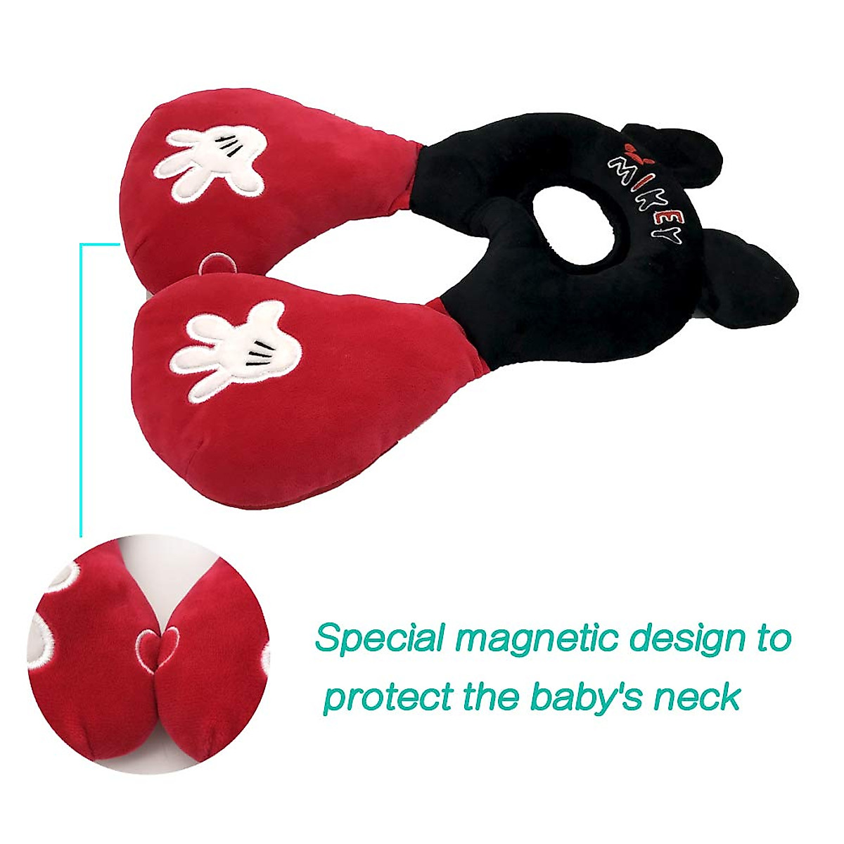 Travel Friend Head and Neck Support Pillow,Infant Comfortable Stroller Head Support Travel Cushion for Car Seat Fit for Baby 6-24Months