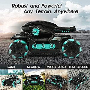 RC Tank That Shoots BBS, Nerf Tank Toy Kids Gift, RC-Remote-Control-Tank-Toy for 8 Year Old Boy Toys, Hand Controlled RC Car with Water Bullet, Nerf Robot Hand Remote Control Car for Boys Age 8-12