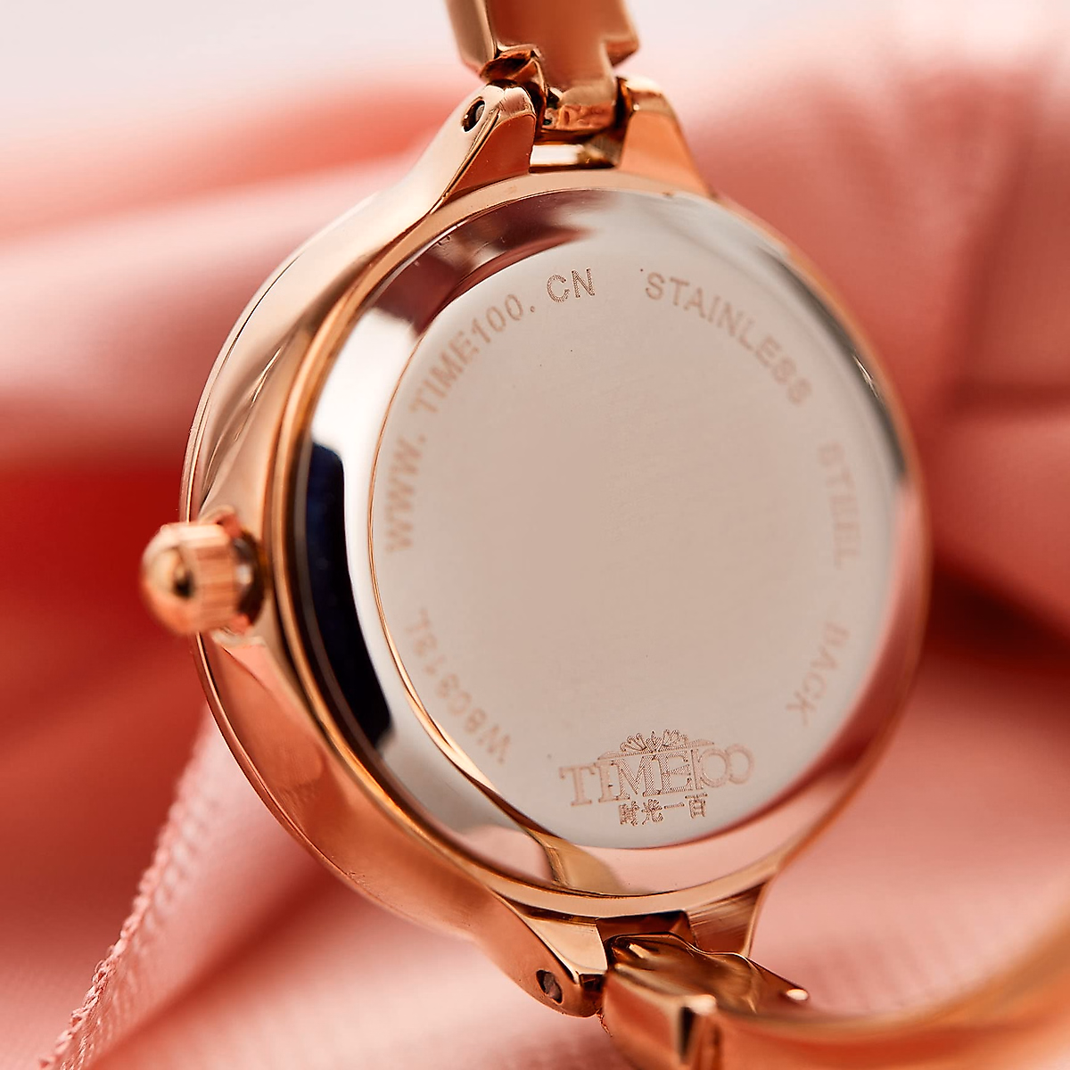 TIME100 Women's Watches Analog Quartz Japanese Movement Watch Bracelet Dress Watch for Female Waterproof Wristwatch Coffee Gold