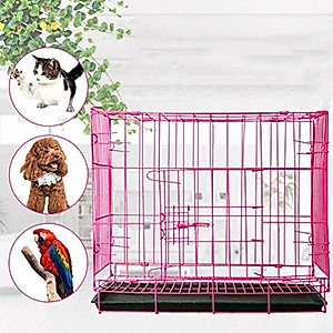 Balacoo Pet Folding Cage Pet Collapsible Dog Cage Suitable for Puppy Cat Rabbit Indoor Ourdoor Portable Pet Cage, Small Size, 35cm