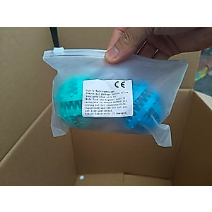 MMSGA 2 Pcs Dog Toy Teeth Ball,Dog Puzzle Toy,Treat Dispensing Dog Toys,Non Toxic Tear Resistant Natural Rubber Toy Ball for Pet Teeth Cleaning/Chewing/Playing/Training (Blue+Blue, 2.36in)