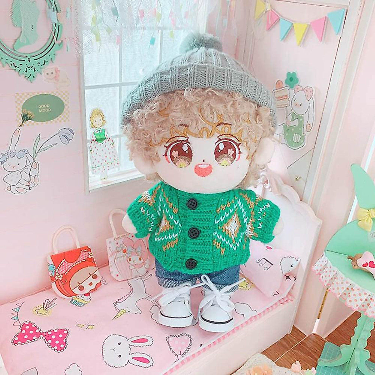 niannyyhouse Canvas Shoes 7.8in（20cm） Humanoid Doll Stuffed Animals Clothes Accessories (A-1)