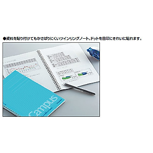 Kokuyo Campus Twin Ring Perforated Notebook - A6 - Dotted 6 mm Rule - 50 Sheets