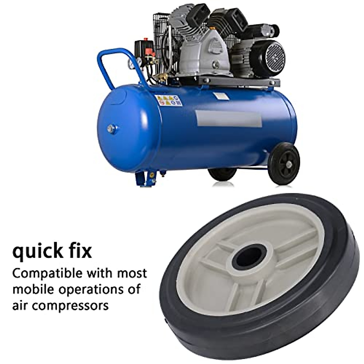 4 Inch Air Compressor Casters, Easy to Move Wear-Resistant Air Pump Accessories for Air Compressors and Industrial Equipment