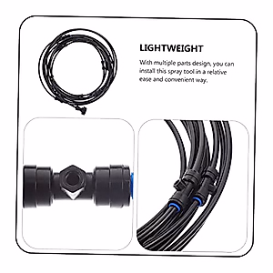 Yardenfun 1 Set Patio Misting System Outdoor Trampoline Outdoor Hose Misting Cooling System Trampoline Water Sprinkler Outside Patio Misters Trampoline Cooling Tool Garden Water Sprinkle Set