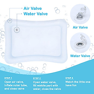 BRIGHT ONE Tummy Time Water Play Mat - Activity Play Mat for Infants 3 6 9 Months - Sensory Baby Toy Gift for Girls and Boys