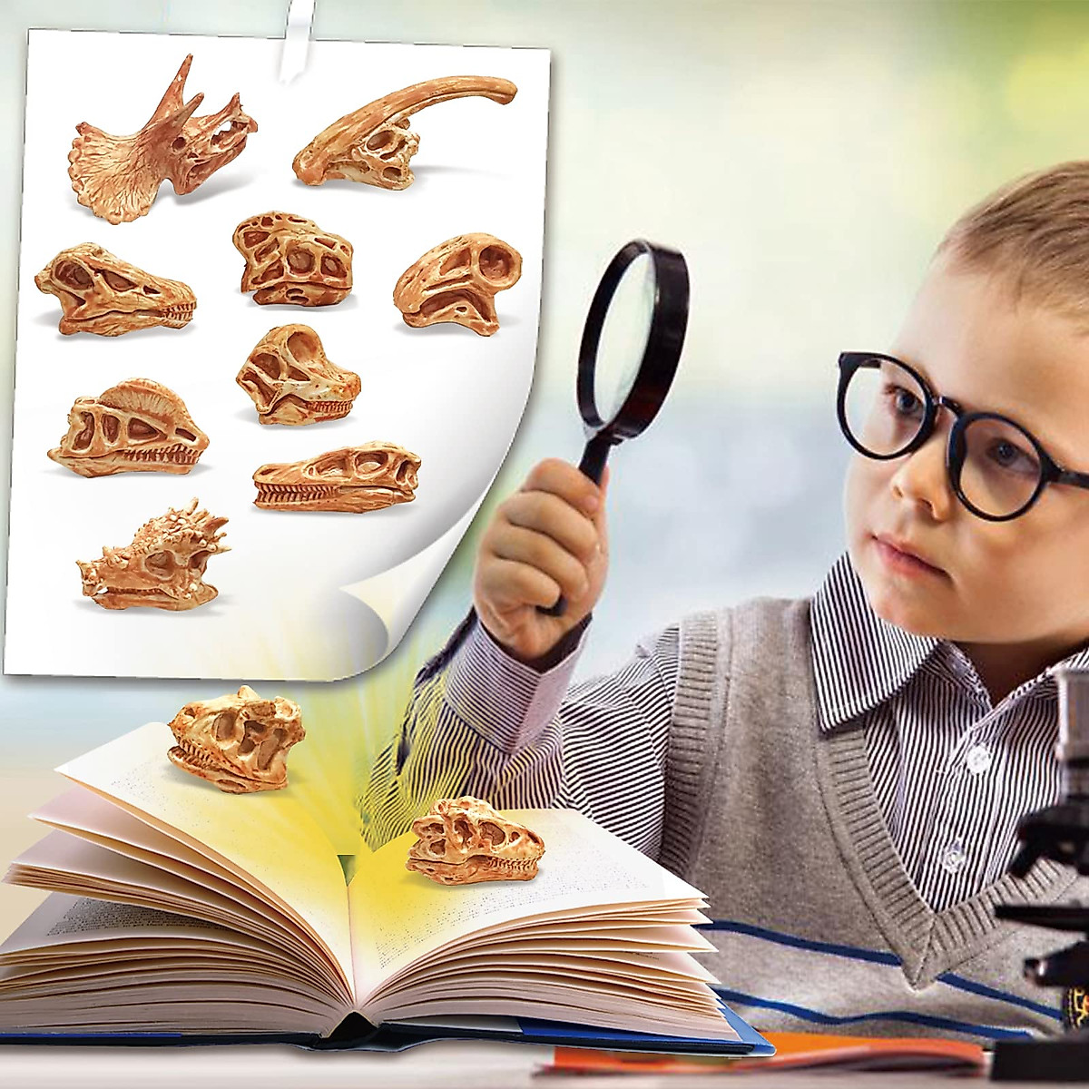 LC JoyCre Mini Dinosaur Bones for Sandbox Kids Toys Realistic Fake Dinosaur Bones for Kids Toys Dinosaur Bones for Kids to Dig Up