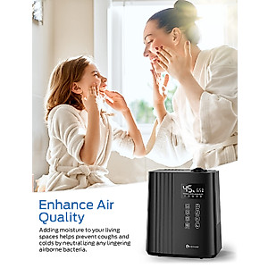 Elechomes SH8830 Humidifier, 6.5L(1.72Gal) Top Fill Warm and Cool Mist Humidifiers for Bedroom with Remote Control, 700 ml/h Max, Auto & Sleep Mode, 360° Nozzle, Auto Shut-Off