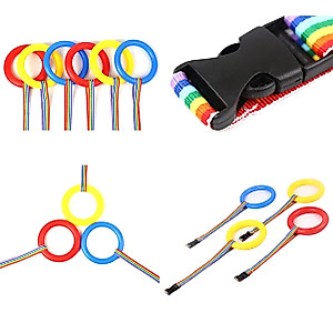 Kids Walking Rope, Preschool Walking Rope, Kindergarten Handles Safety line Rope, Daycare Essentials Toddler Outdoor Supplies (8 Pcs, RED)