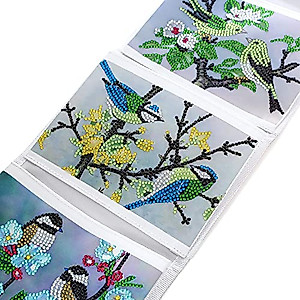 ZSNUOK 2PCS DIY 5D Diamond Painting Storage Bag Kits, Linen Fabric Storage Hanging Bag Door Wardrobe Bedroom Organizer 19 X 7 in