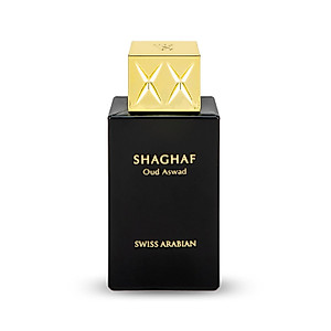 Swiss Arabian Shaghaf Oud Aswad - Luxury Products From Dubai - Long Lasting Personal EDP Spray Fragrance - A Seductive Signature Aroma - 2.5 Oz