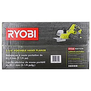 Ryobi HPL52K 6 Amp 16,500 RPM 3 1/4" Corded Hand Planer w/ Kickstand and Dual Dust Ports