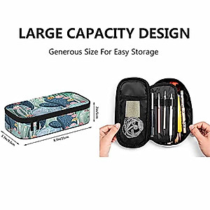 Yekiua Cacti Succulents Pencil Case Beautiful Pastel Vintage Flowers Big Capacity Pencil Pouch Office College School Makeup Bag For Teens Girls Adults Student Pink White Yellow