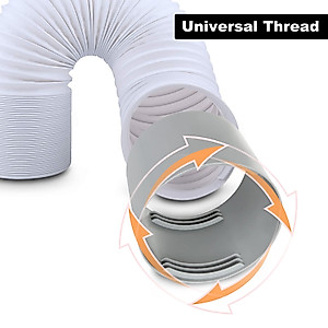 CertBuy 2 Pack Portable Air Conditioner Hose Coupler 5 Inch AC Hose Connector Support Clockwise and Counter Clockwise Hose Threads Hose Coupler