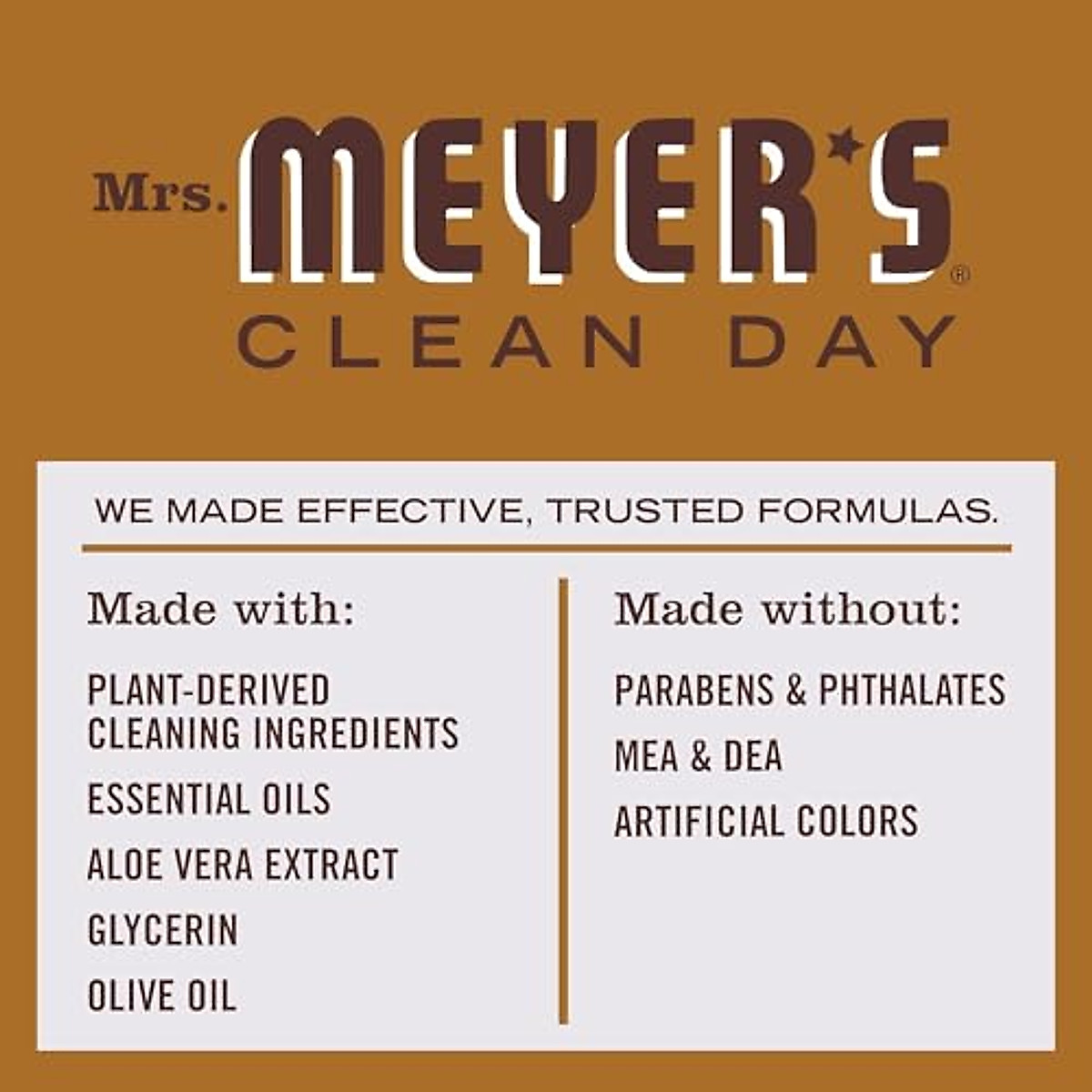 MRS. MEYER'S CLEAN DAY Hand Soap, Acorn Spice, Made with Essential Oils, 12.5 oz - Pack of 3