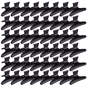 Yarlung 48 Pack Butterfly Hair Clamps, Hair Claw Clips Salon Hair Barrettes for Styling, Sectioning, Cutting and Coloring, Black